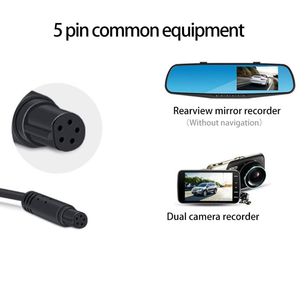 💰Kjøp 2.5mm Jack Port 5-Pin Car DVR Driving Recorder Rear View Camera ...