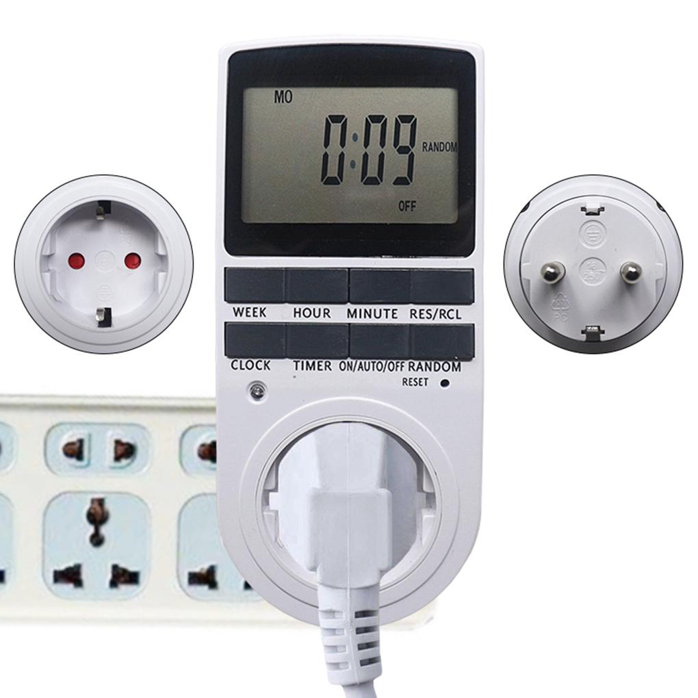 Buy Electronic Digital Timer Switch Kitchen Timer Outlet 12/24 Hour Programmable Timing Socket ...
