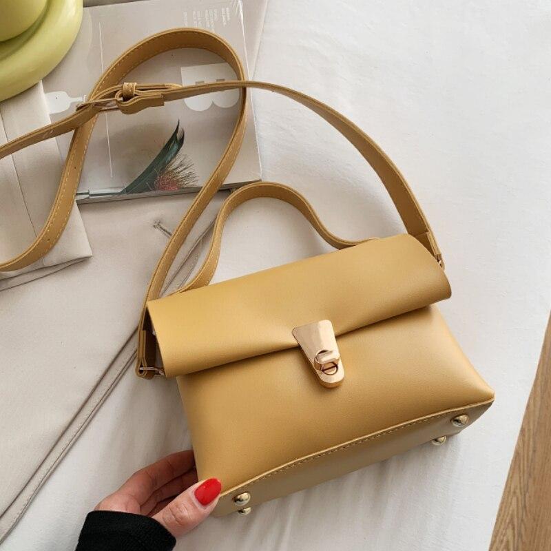 Satın alın Square Tote Bag With Handle 2021 Fashion New Quality Pu ...