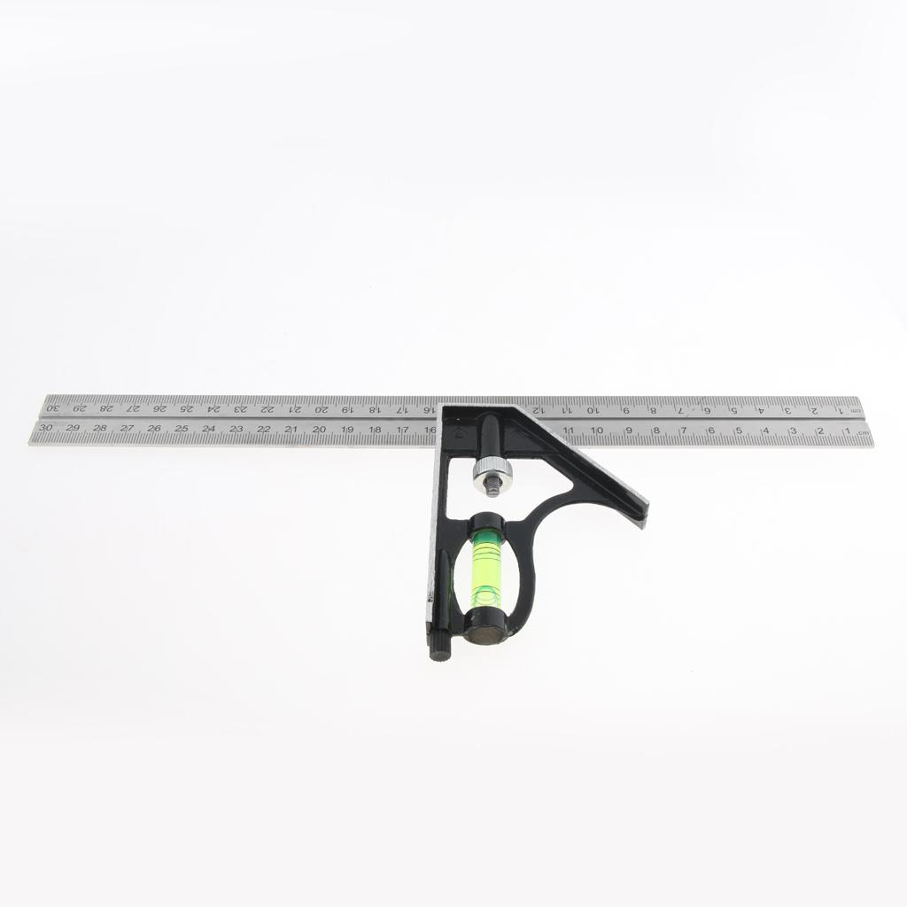Buy 300mm Steel Adjustable Measuring Combination Square Right Angle ...