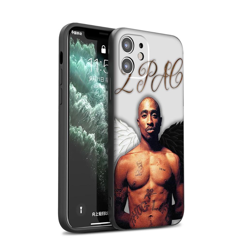 Buy GX4 2Pac Tupac Shakur Silicone Soft Case for iPhone 13 12 Mini 11 ...