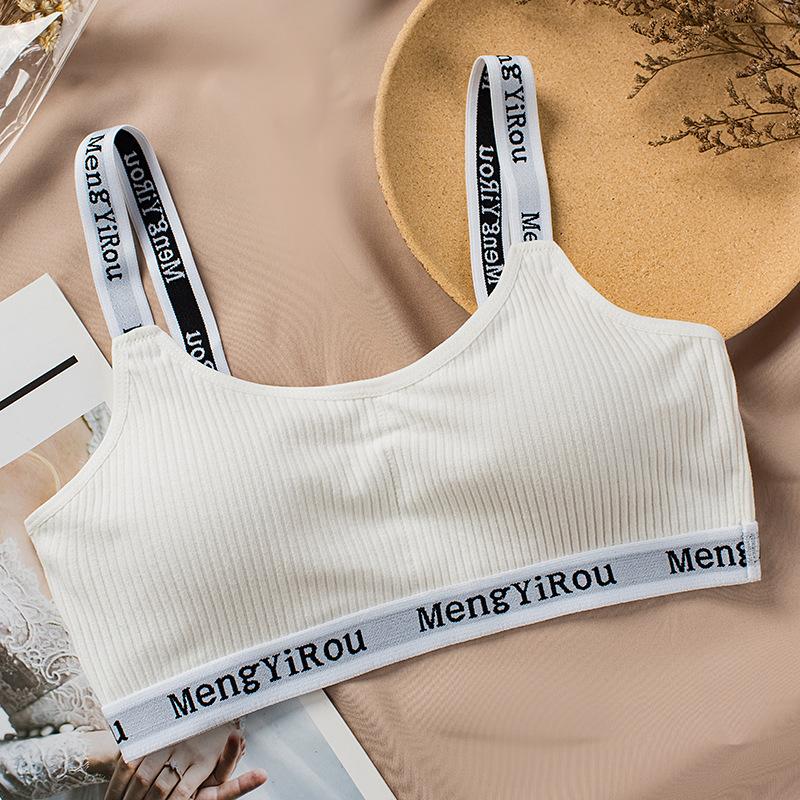 Buy Sexy Seamless Bra Women Cotton Bra Casual Letter Printed Bra ...