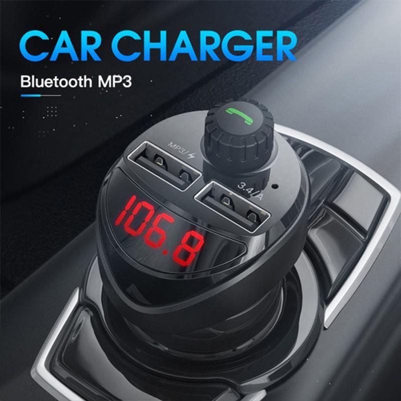 Buy Car Charger LED Display Dual USB TF Card FM Transmitter at ...