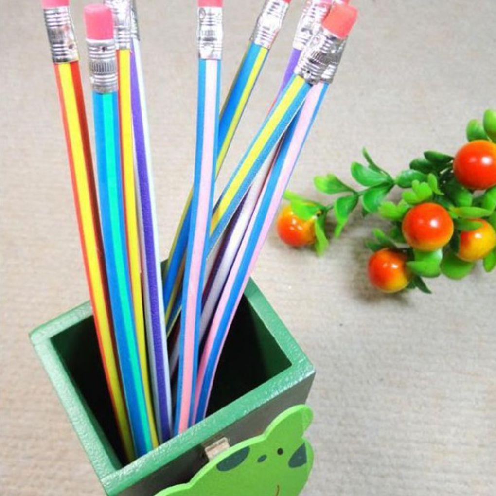 Buy 5PCS/Set Plastic Soft Pencil Colorful Flexible Funny Kids Toys Pen ...