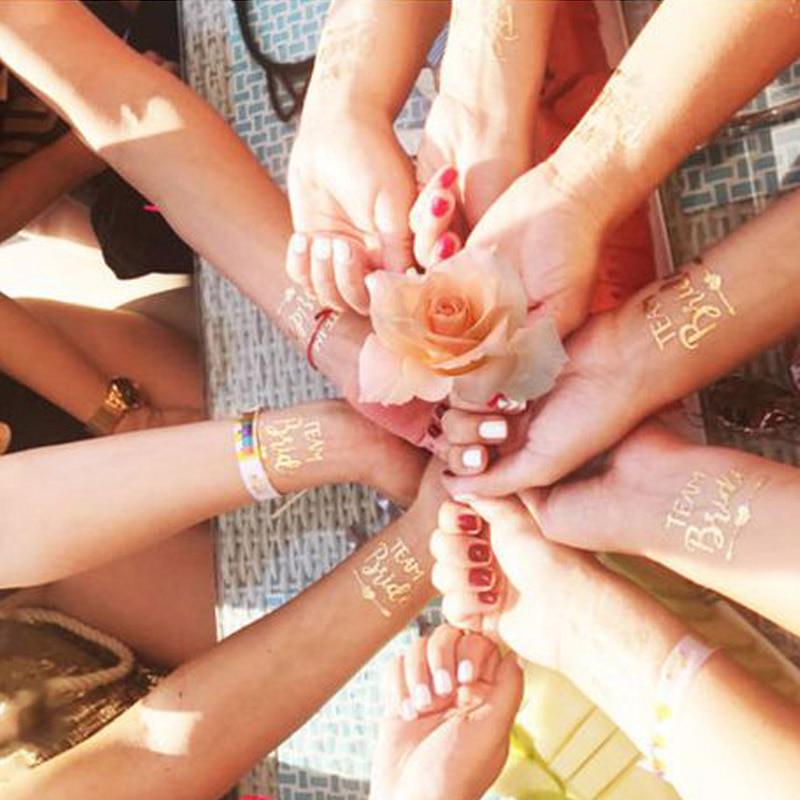 Buy 10pcs Team Bride To Be Tattoo Sticker DIY Hen Bachelorette Wedding ...