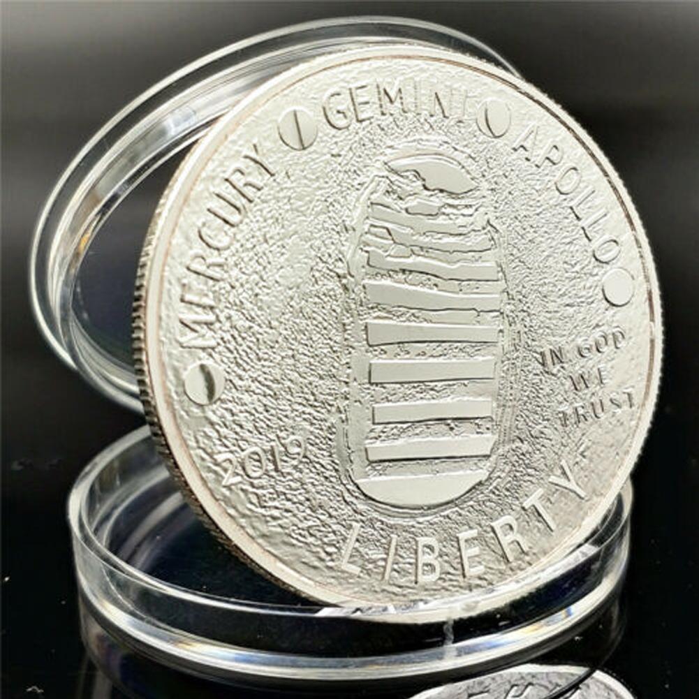 Buy 50th Anniversary Apollo 11 Moon Landing Silver Commemorative Coin ...