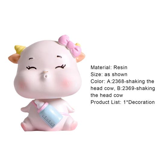 Mini Imitation High Ornament Cattle Resin Creative Cartoon Cattle ...