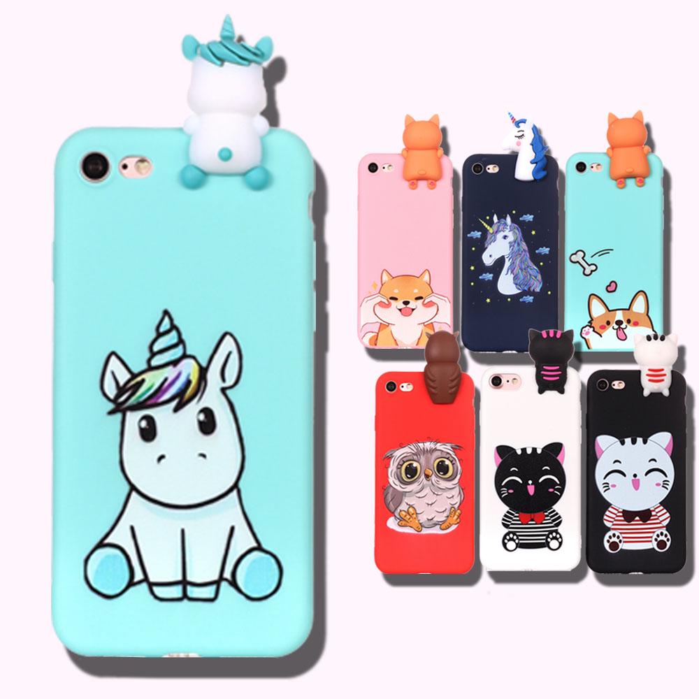 3D Cute Toy Silicone Cartoon Phone Case Cover for iPhone 6 7 8 Samsung ...