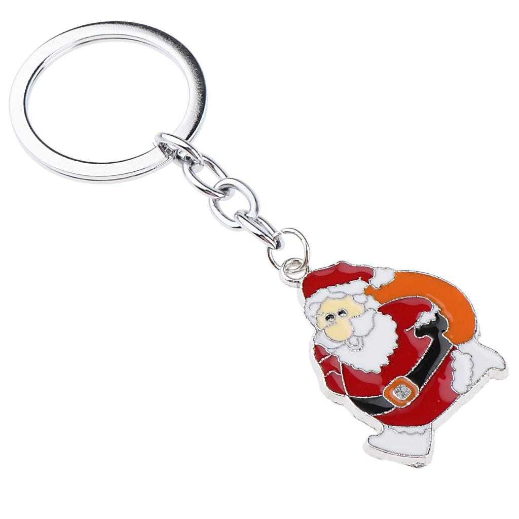 Buy Festival Keychain Metal Keyrings Jewelry Kids Xmas Gift Red Jingle ...