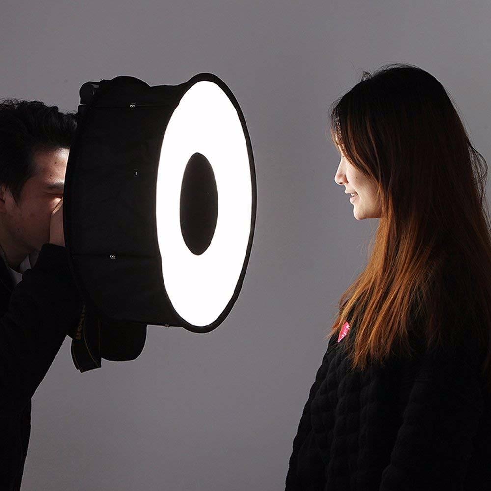 45cm Foldable Ring Speedlite Flash Diffuser Macro Shoot Round Softbox ...