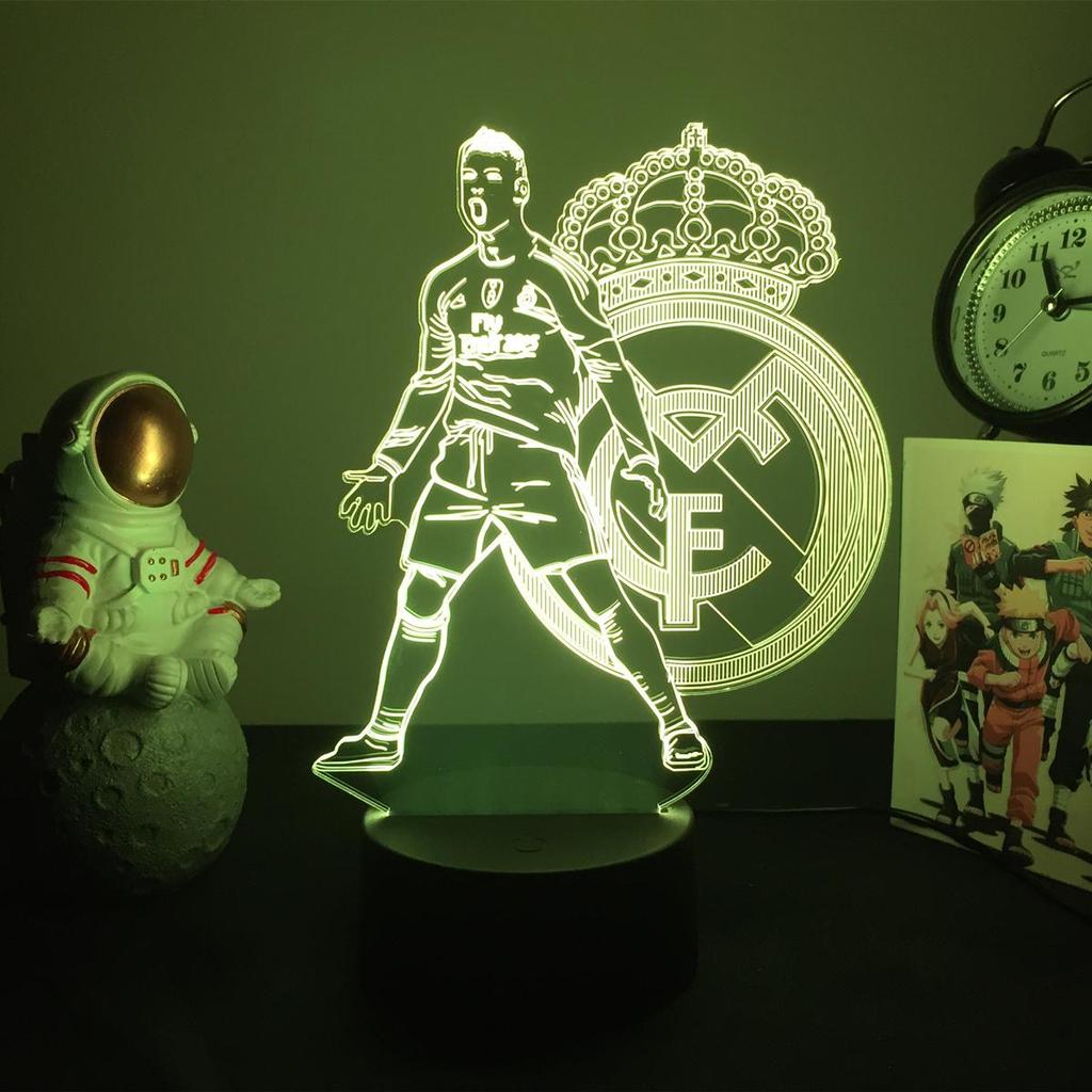 Buy Soccer Star Cristiano Ronaldo Figure 3D Night Light for Fan ...