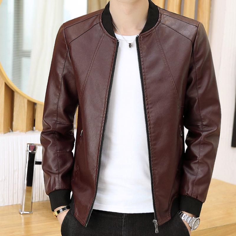 Buy 2019 Fashion Autumn Male Leather Jacket Plus Size 4XL Mens Stand ...