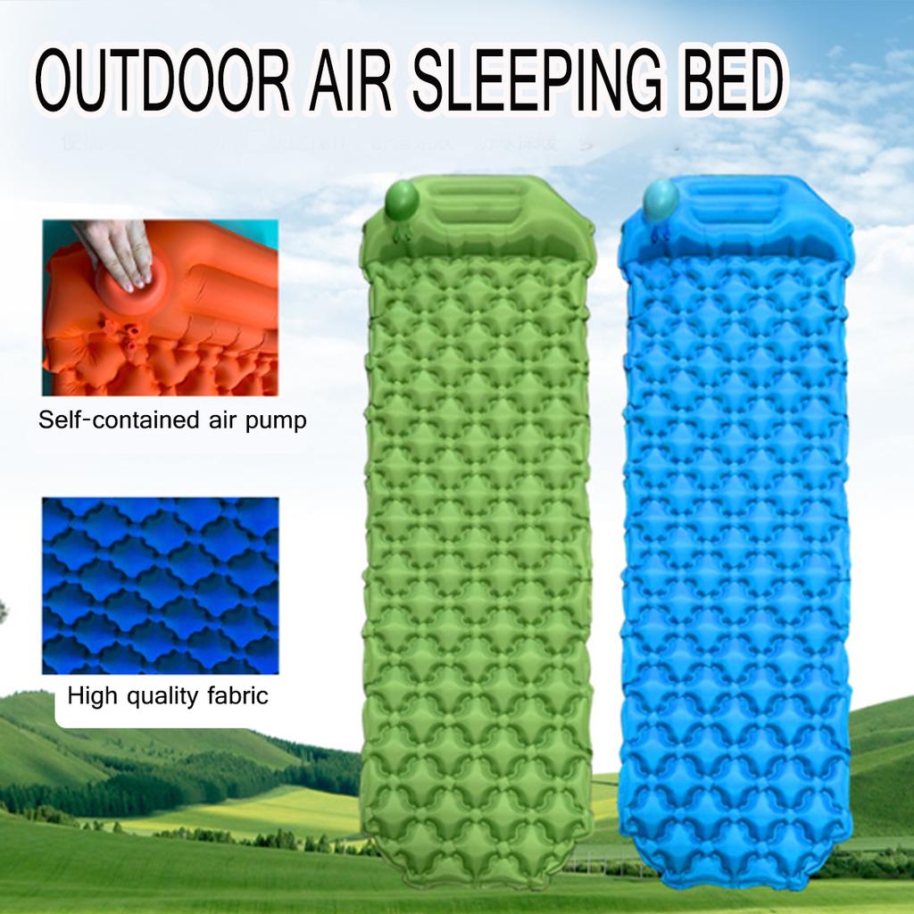 Ultralight Inflatable Air Sleeping Mat Self-Contained Pump 40D TPU ...