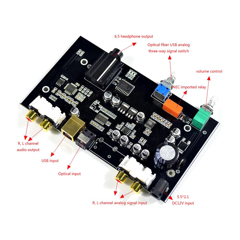 Buy PCM5100 MS8416 Audio Decoding Board MP3 DAC DC 12V Voltage for ...