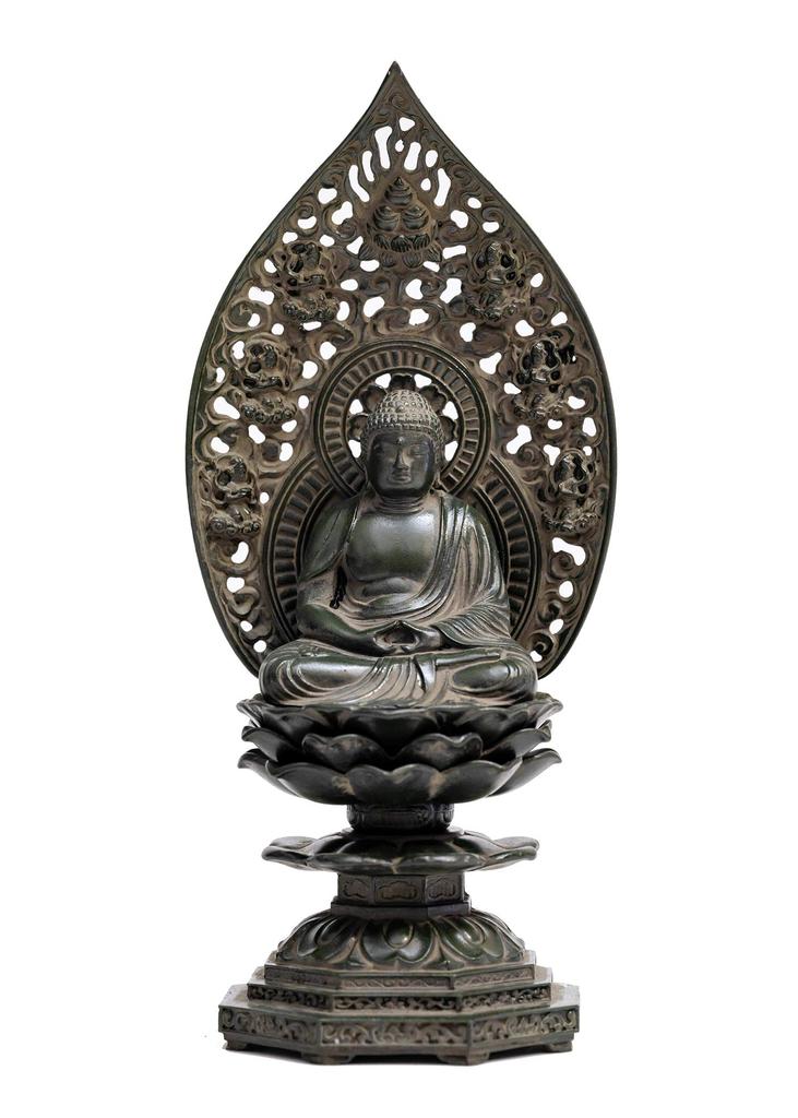 Cheap Buddha statue Shaka Nyorai seated statue 18cm Buddhist Hideun ...