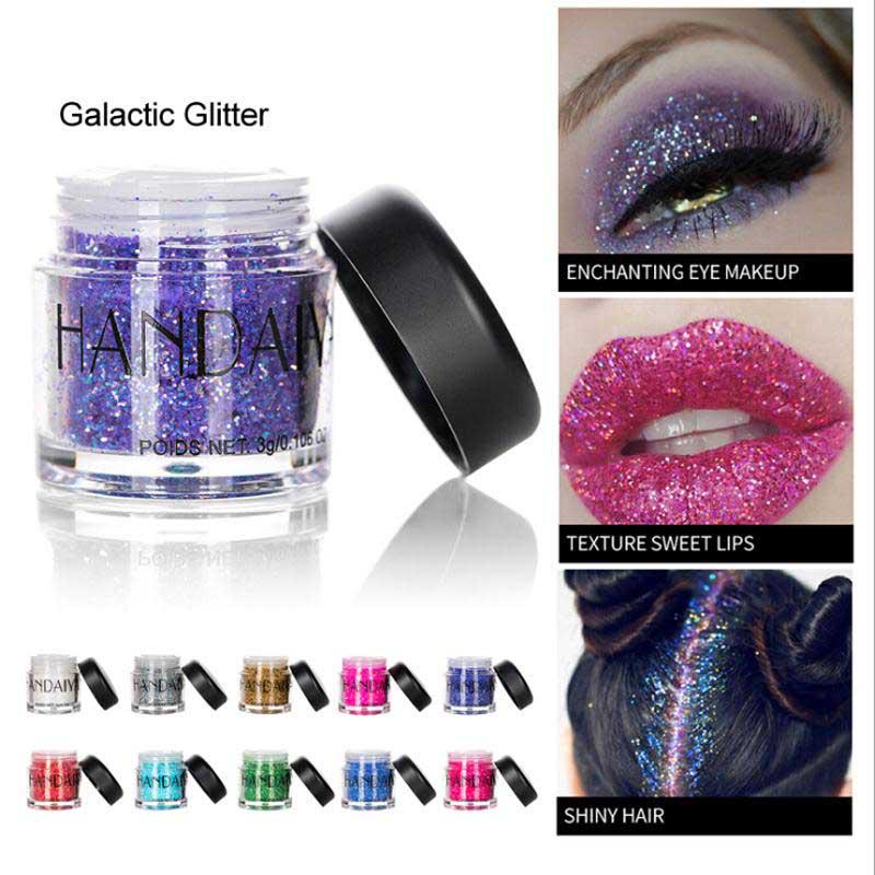 Buy Glitter Eyeshadow Pigment Eye Shadow Powder Metallic Holographic ...