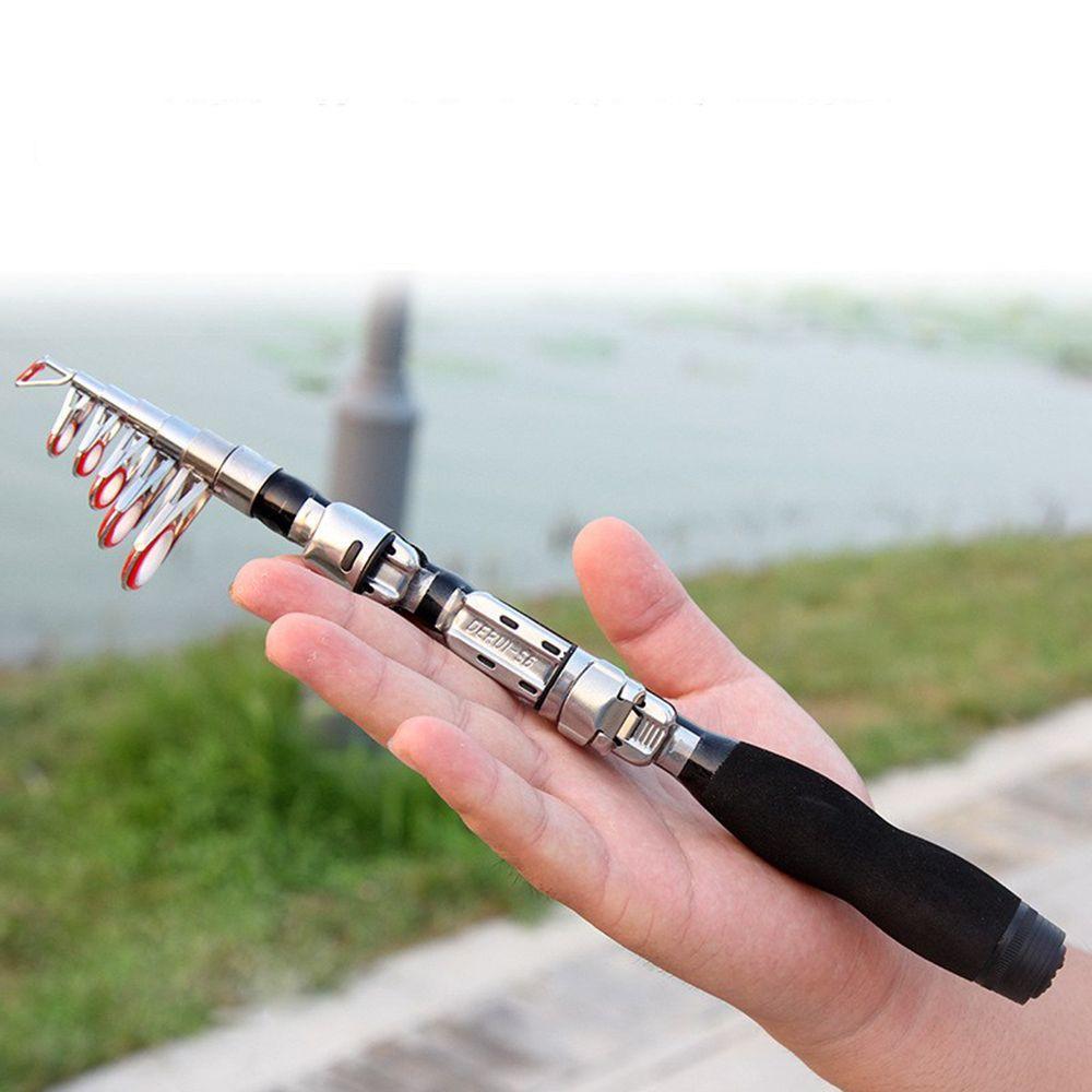 Buy Hot Mini Carbon Fiber Telescopic Pocket Fishing Rod Travel Spinning ...