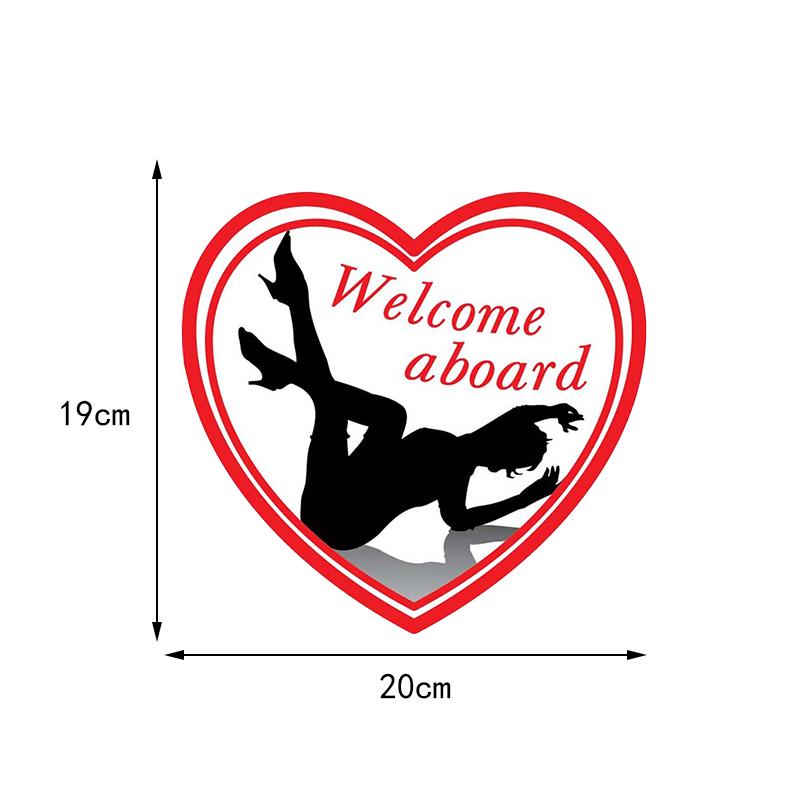 Buy Nakleyki Beauty Cars Stickers PVC Welcome Aboard Auto Decor ...