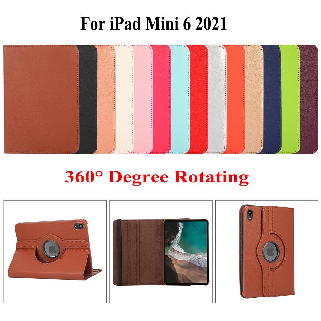 360 Degree Rotating Leather Case for ipad mini 6 Generation 8.3" 2021 ...