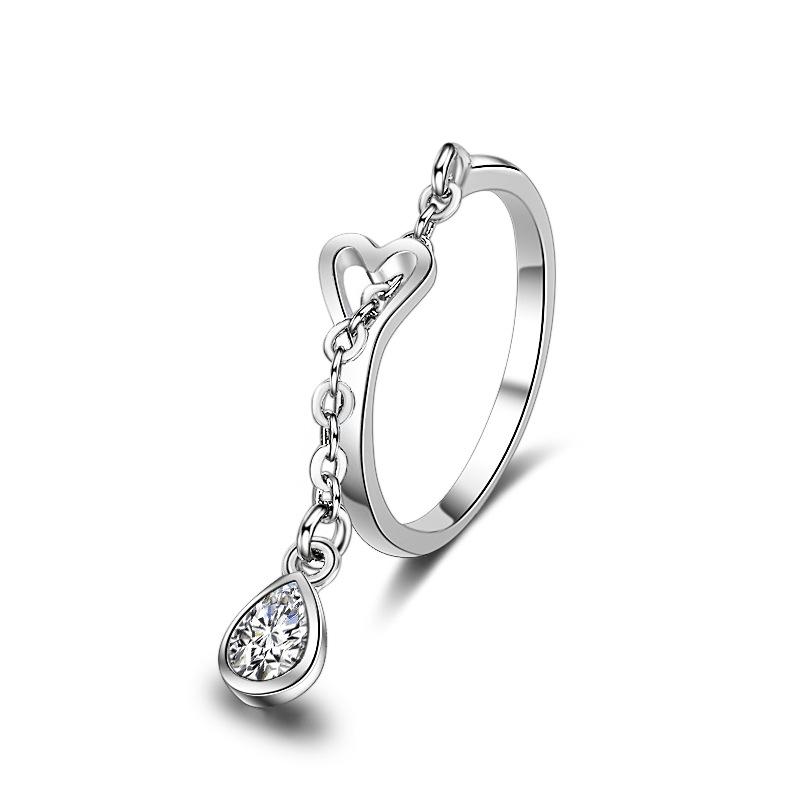 Buy POMOiii Women's Open Rings Ring Jewelry Hand Jewelry Zircon Drop ...