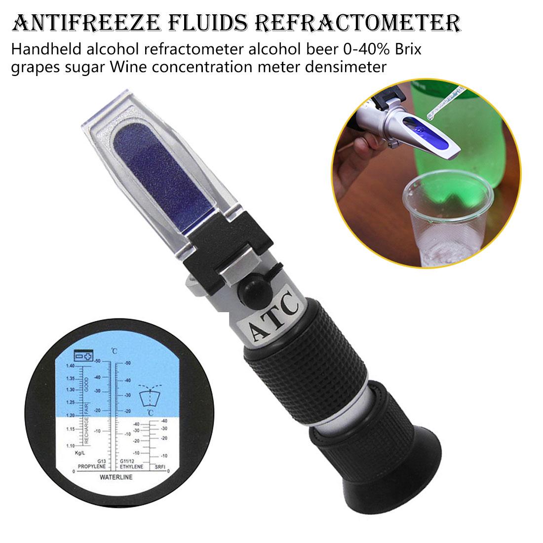 Handheld Alcohol Refractometer Alcohol Beer 0-40% Brix Wine ...
