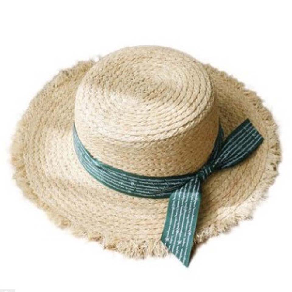 Handmade Raffia Sun Hats For Women Summer Women Outdoors Sunshade Straw ...