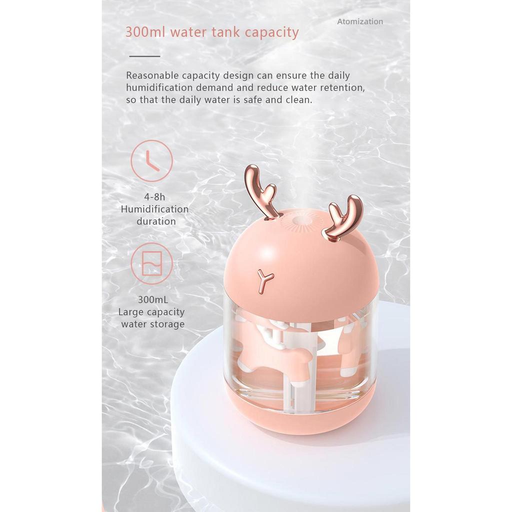 Buy Cute Carousel Humidifier, Cool Moisture Humidifier with LED Light ...