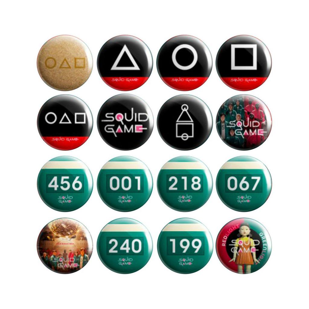 Buy SX 1pc Badge For Squid Game Cosplay Props Kids Gift Brooch Backpack ...