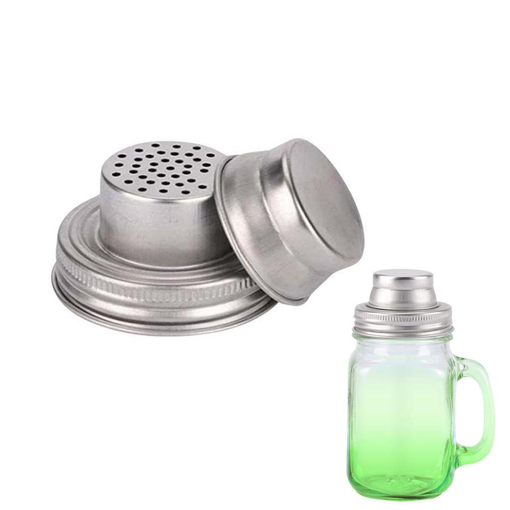 Buy 1 Kit Mason Jar Shaker Lids Covers Regular Mason Jar with Shaker ...