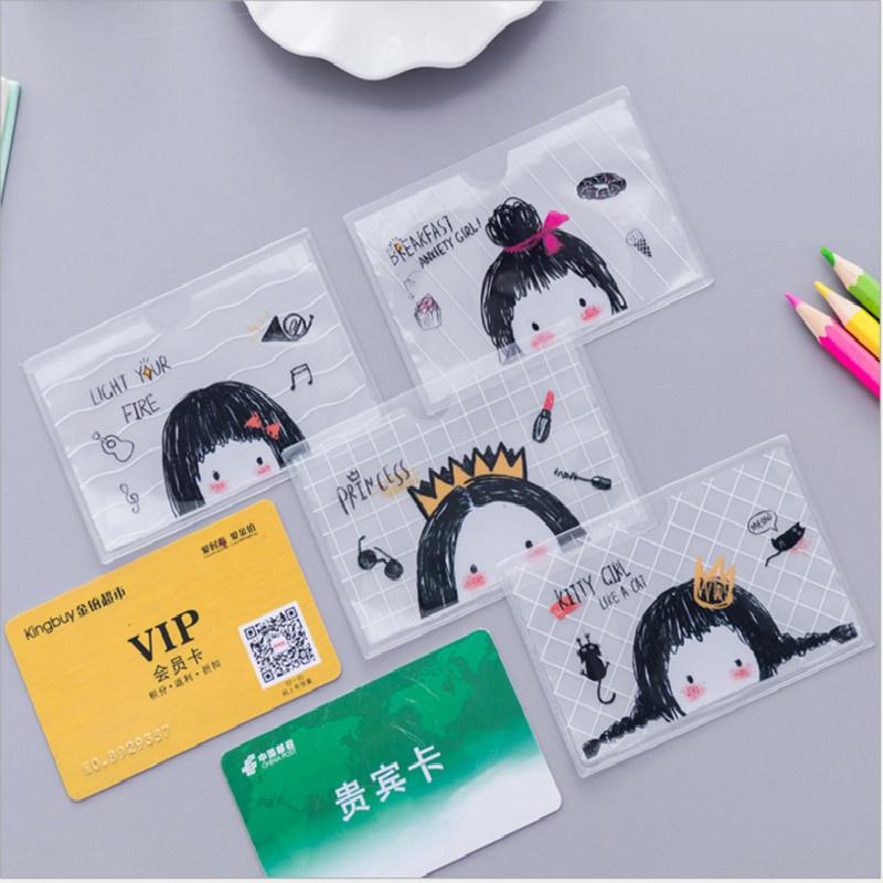 4PCS Waterproof Transparent Pvc Card Cover Silicone Plastic Cardholder ...