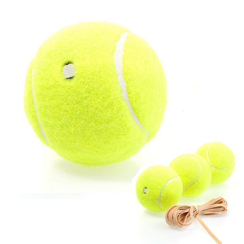 Buy High Elasticity Rubber Wool Training Tennis Ball With Rubber Rope ...