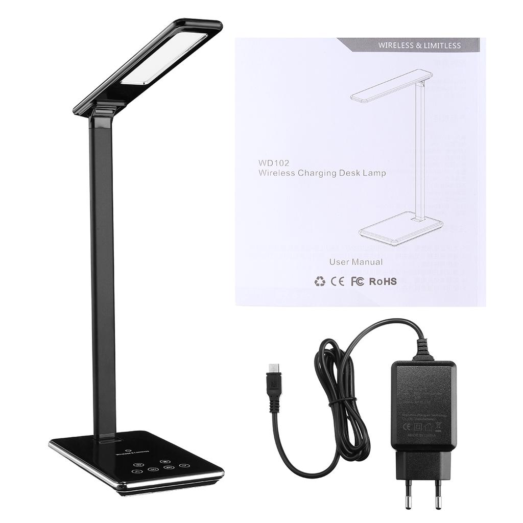 Buy LED ABS Lamp Desk Phone Wireless Charging Pad Cell Charger Holder ...
