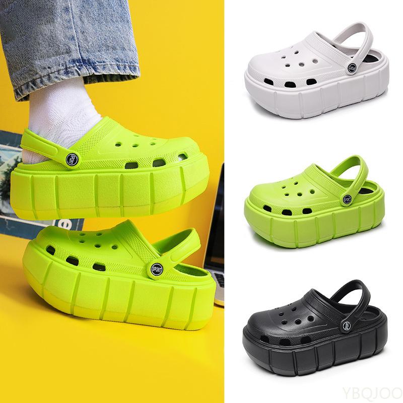 Sommer Frauen Croc 2 Plateau Gartenschuh Sandalen Höhe Erhöhung ...