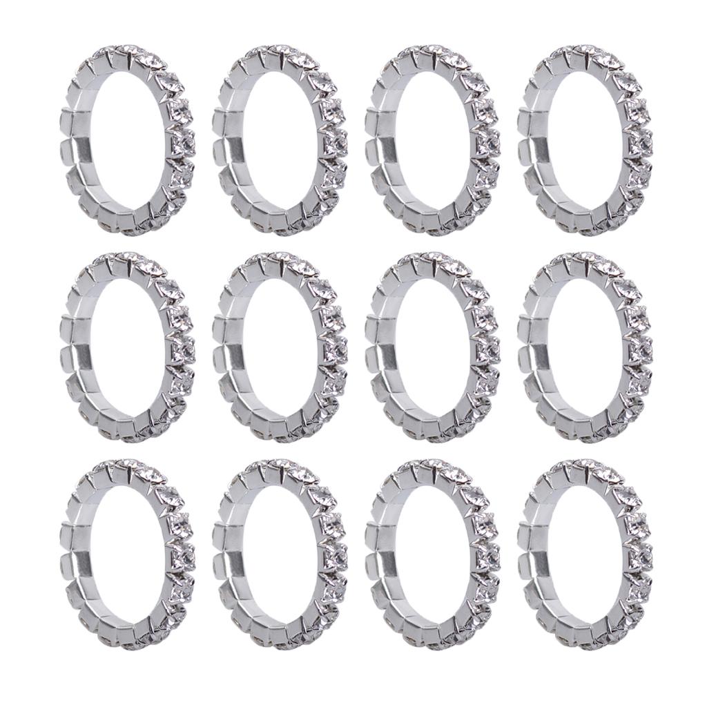 Buy Fashion Charm Shiny Rhinestone Elastic Rings Wedding Jewelry ...