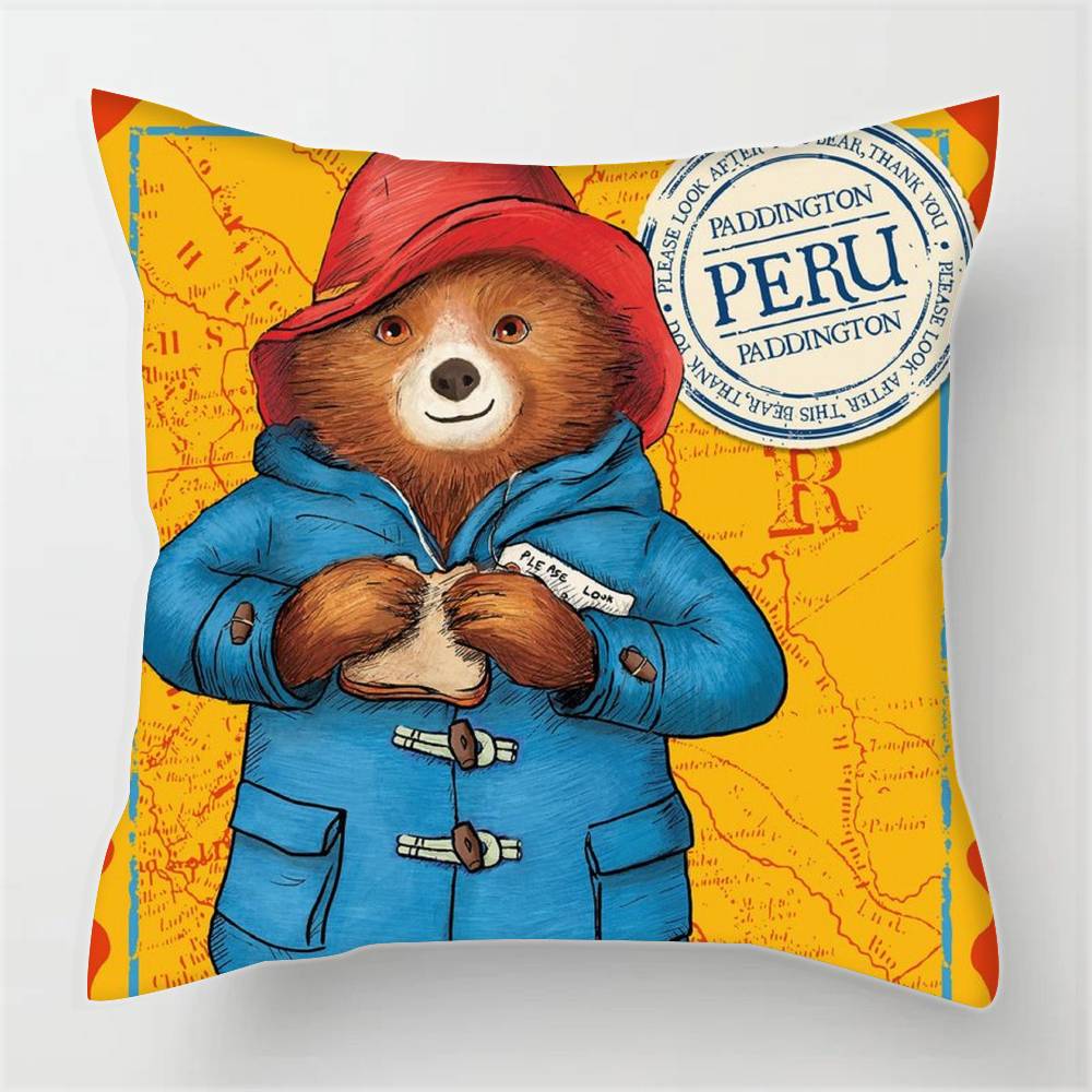 Cute P-Paddington Bear Anime Pillowcases cushion covers living room ...