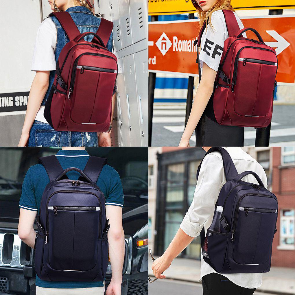 Men Waterproof Oxford Fabric Backpack Zipper Travel Shopping Working ...