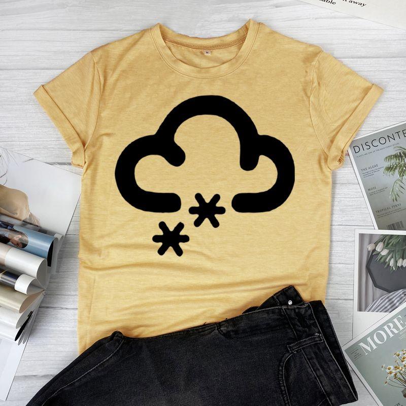 💰Köp billigt online Weather Symbol New Print Loose Shirts Women Blouses ...