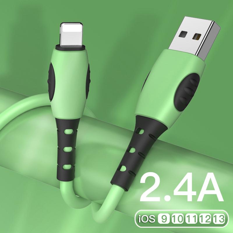 Liquid Silicone USB Cable for IPhone 11 Pro Max Xs Xr X 8 7 6 6s 5s ...