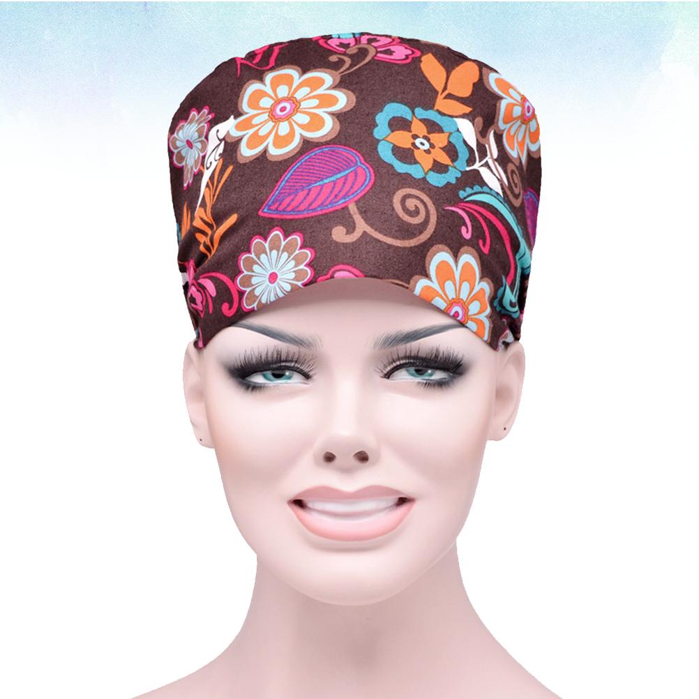 Buy 1pc Work Hat Adjustable Creative Sweat Absorbing Printed Woman ...