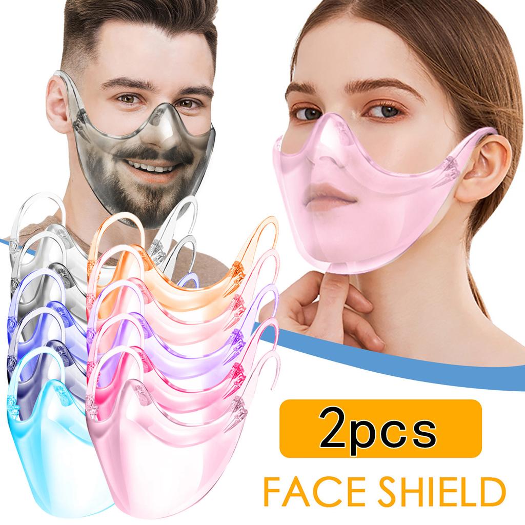 Buy Chams Colorful Durable Mask Face Combine Plastic Reusable Clear ...