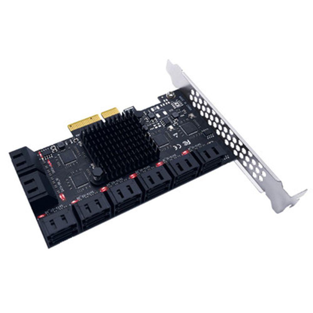 Buy Add On Cards ASM1064 Chip 16 Ports Controller Expansion Card PCIE ...