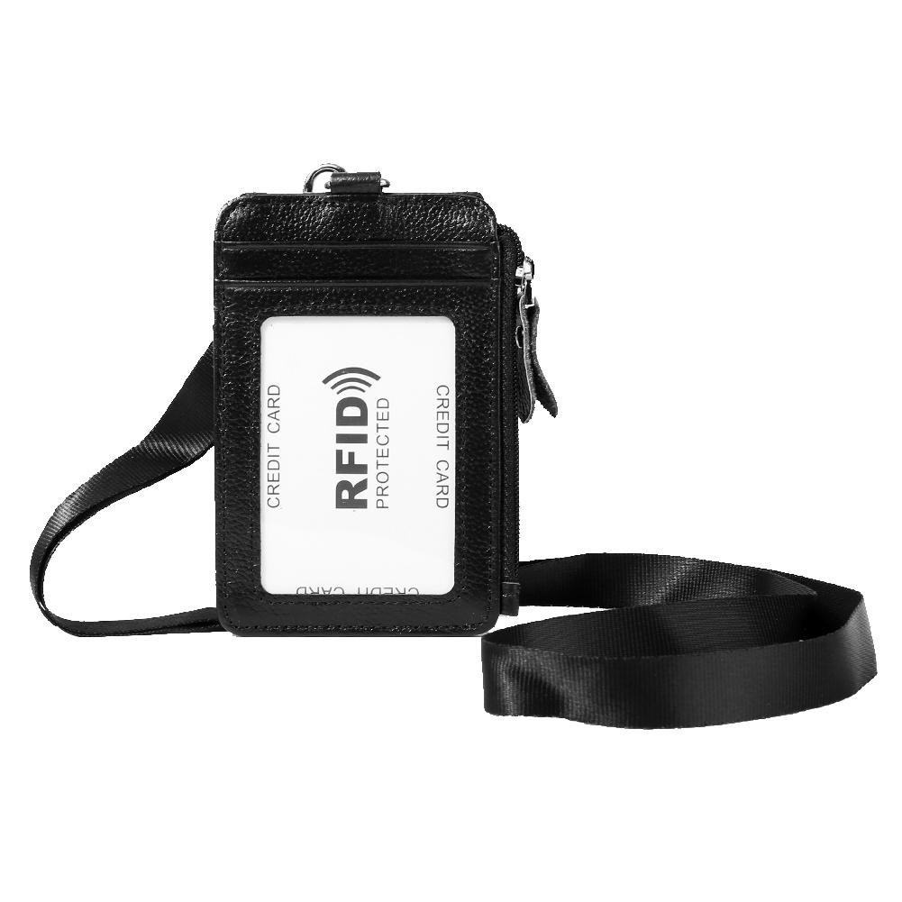 Kaufe Card Holder RFID Blocking ID Badge Cowhide Wallet Hardware ...