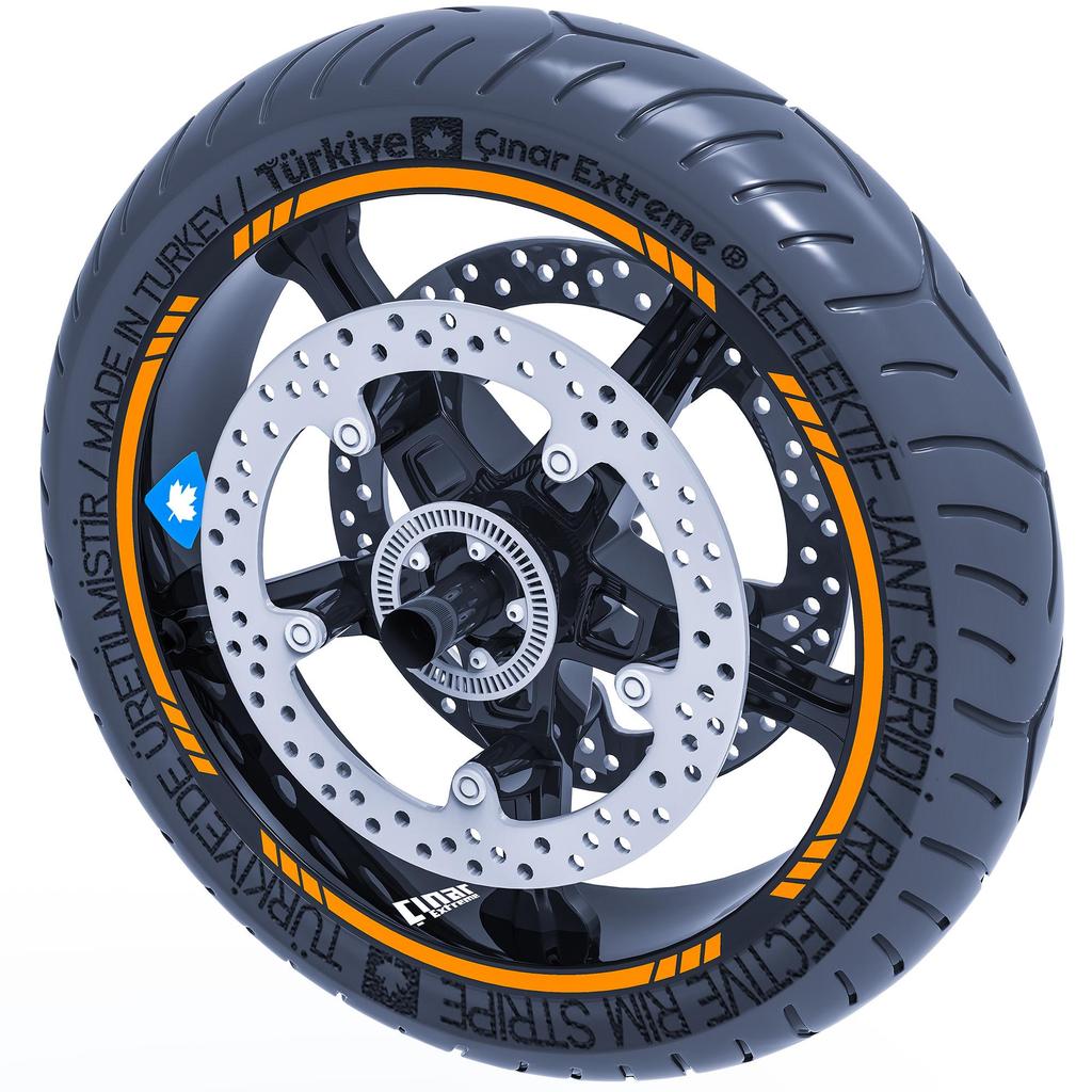 Buy Fluorescent Orange Dashed Rim Tape Wheel Stripes Decals Sticker ...