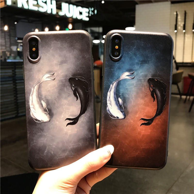 Fashion Cute Lucky Fish Carp Phone Shell for Iphone / Samsung /Huawei ...
