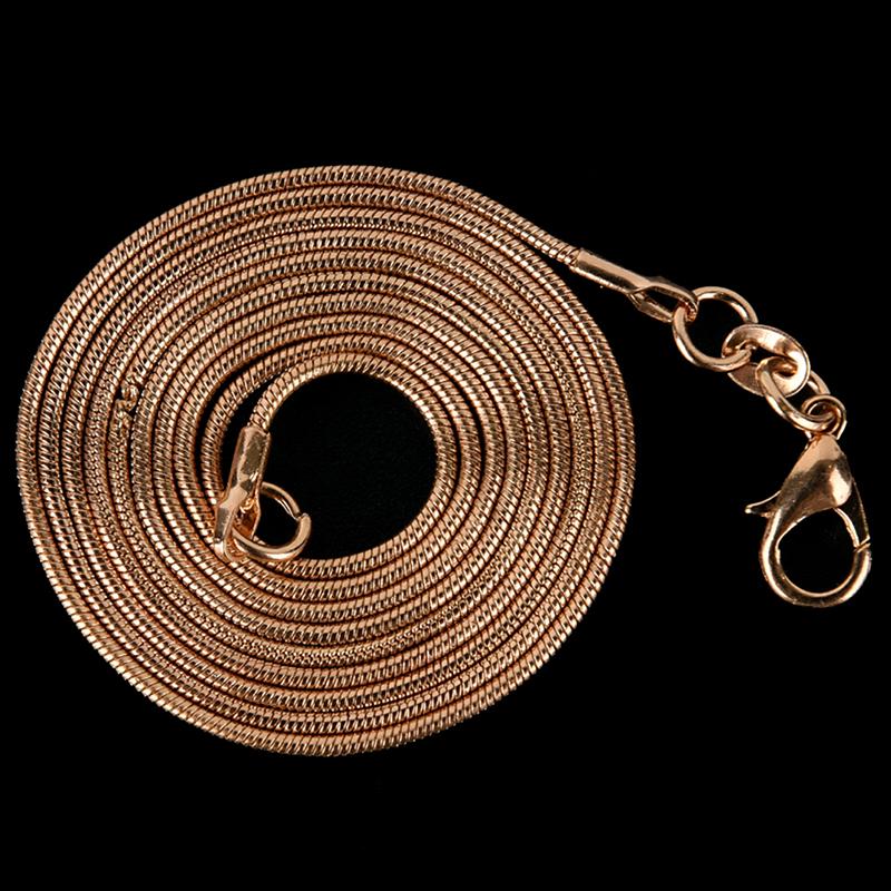 Buy Gold 1Mm Snake Chains Clasp Diy Necklace Women Jewelry Making Craft ...