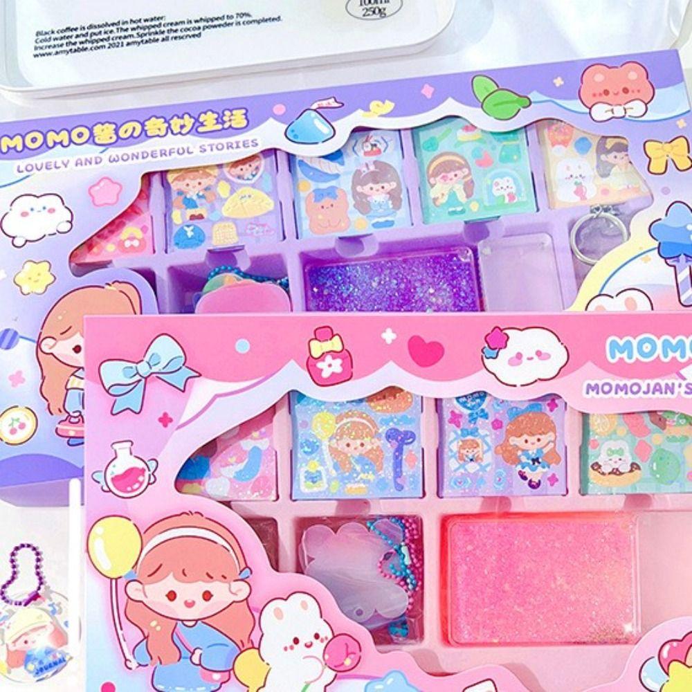 Gradient Heart Goo Card Sticker Set Material Package Kawaii Girls uygun ...