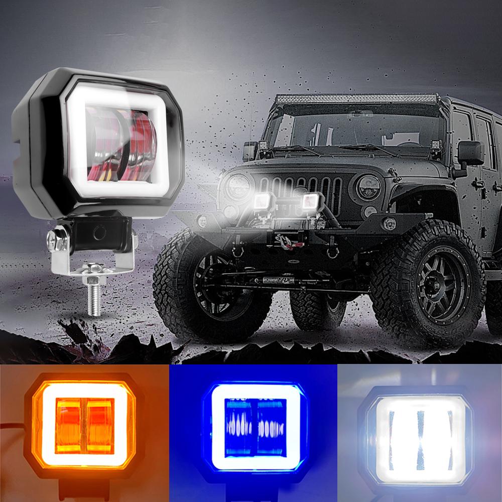 Buy 2PCS/1PCS 9V-32V Waterproof Angel Eyes LED Lights Portable ...