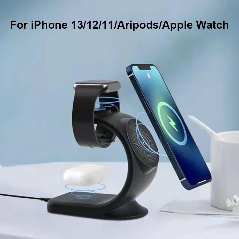 Buy Magnetic 3 in 1 Wireless Charger Charging Stand Dock for iPhone ...