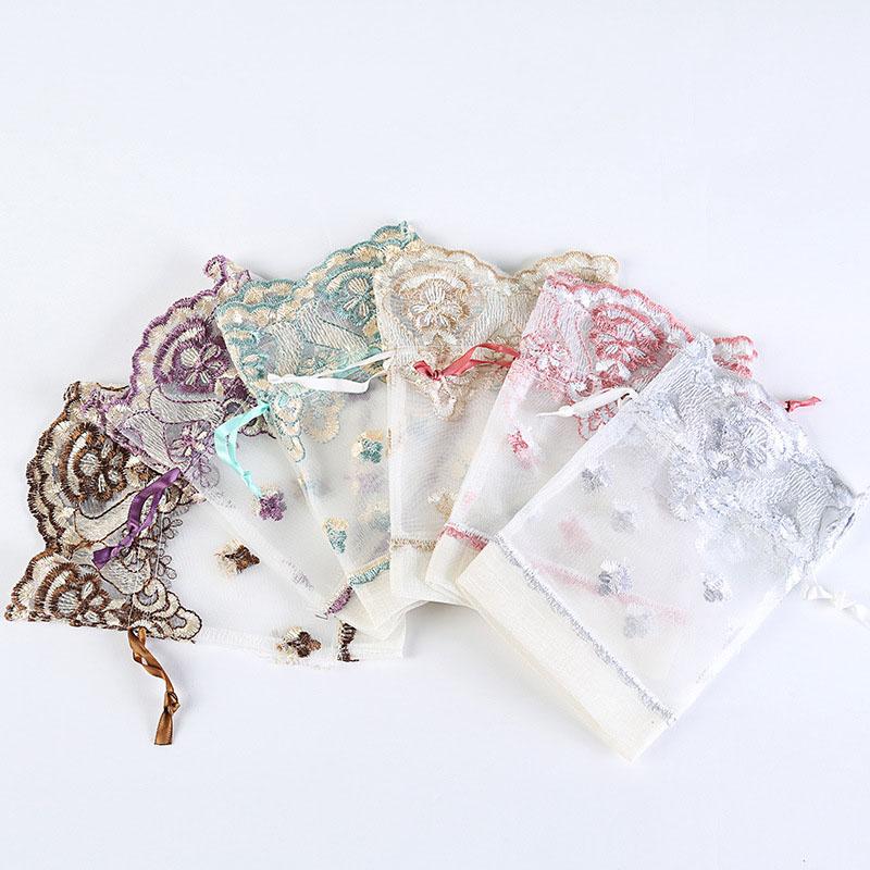 Buy 1PC Lace Mesh Gift Pouches Drawstring Bags Makeup Bag Jewelry ...