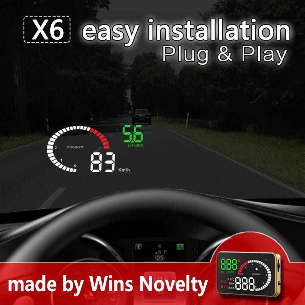 Buy X6 Auto Digital Speedometer Car Electronics Speed Projector ...